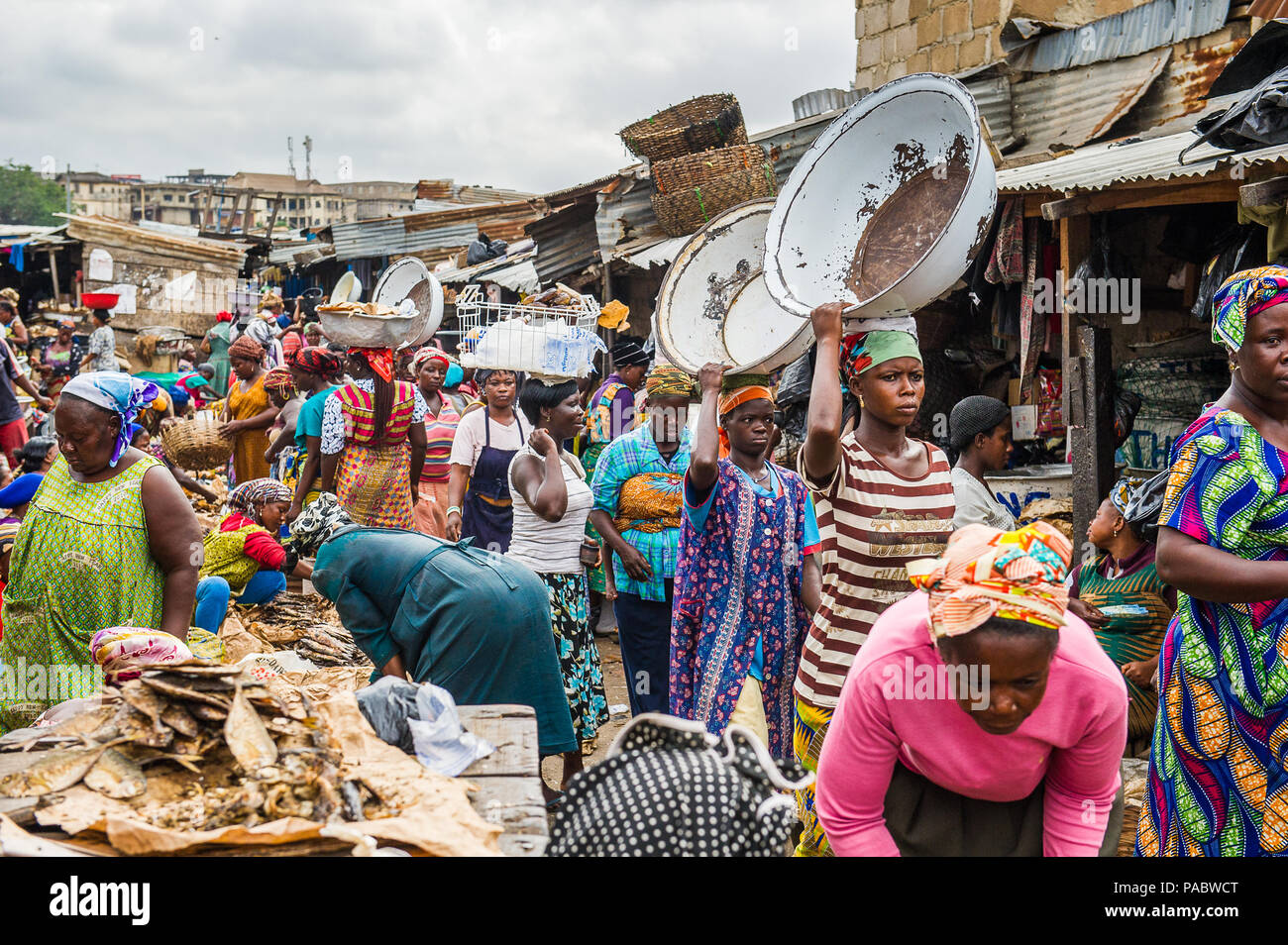 ACCRA, GHANA - MARCH 4, 2012: Unidentified Ghanaian people at the ...