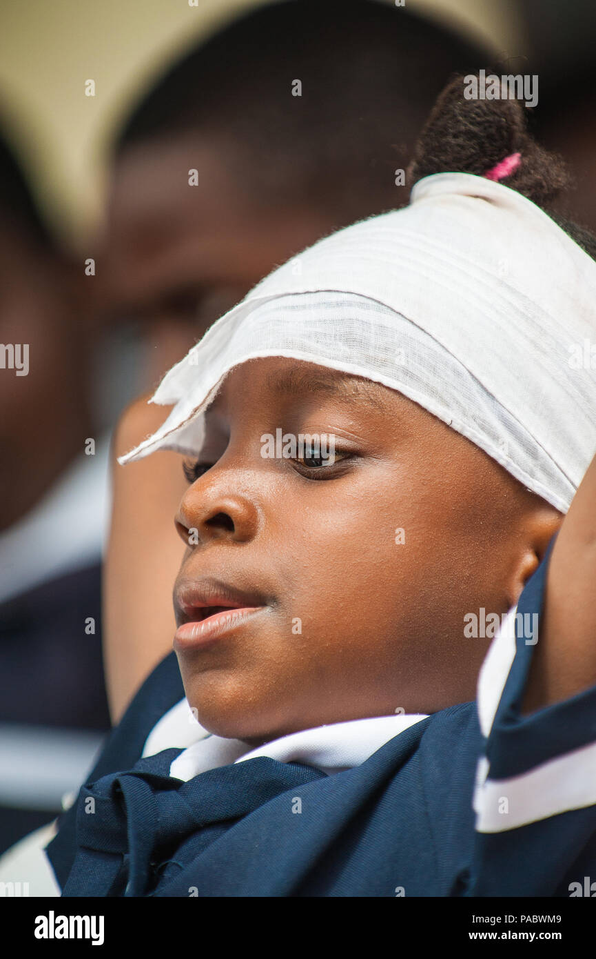 ACCRA, GHANA - MARCH 4, 2013: A student from one of the Ghanaian ...