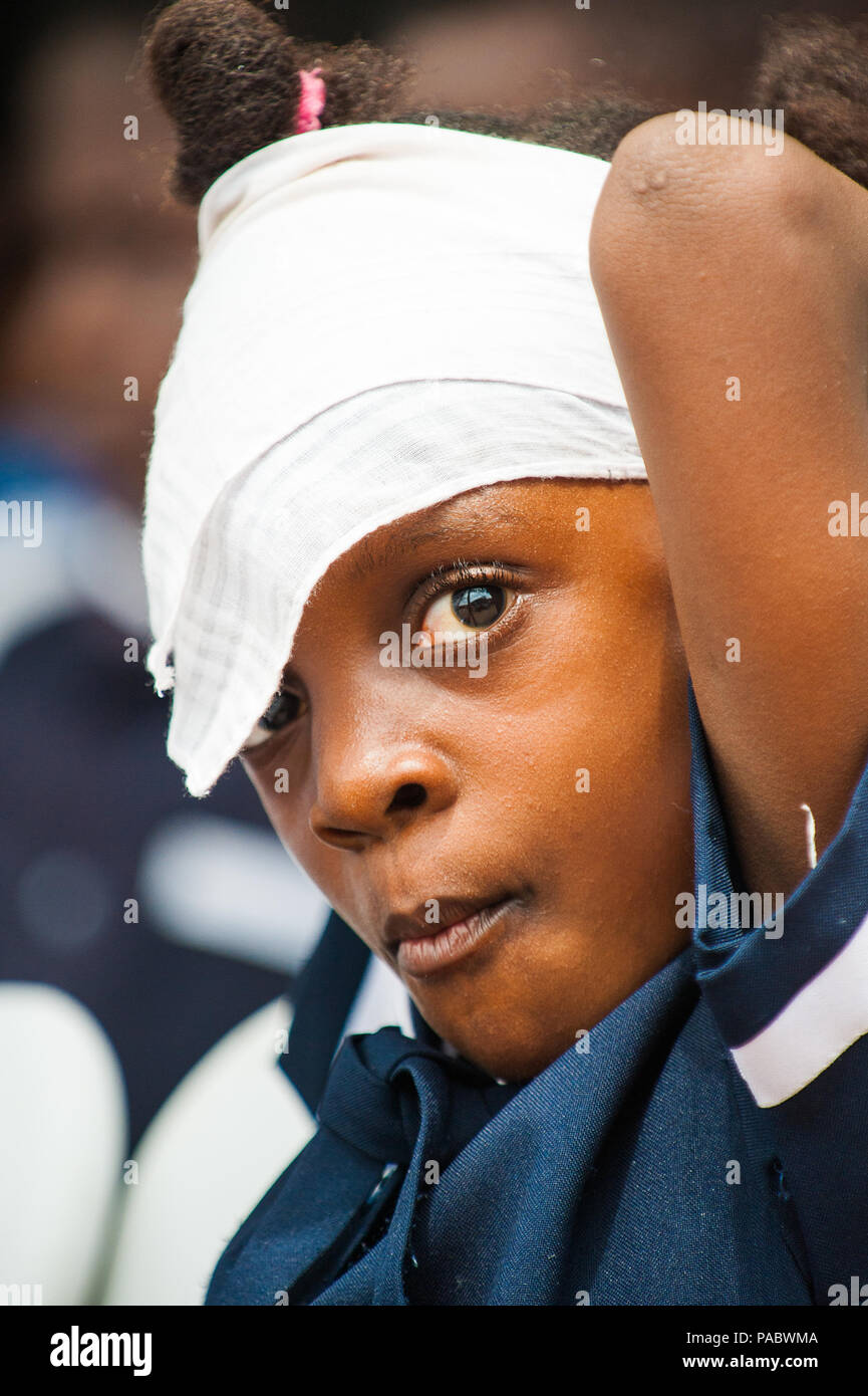 ACCRA, GHANA - MARCH 4, 2013: A student from one of the Ghanaian ...