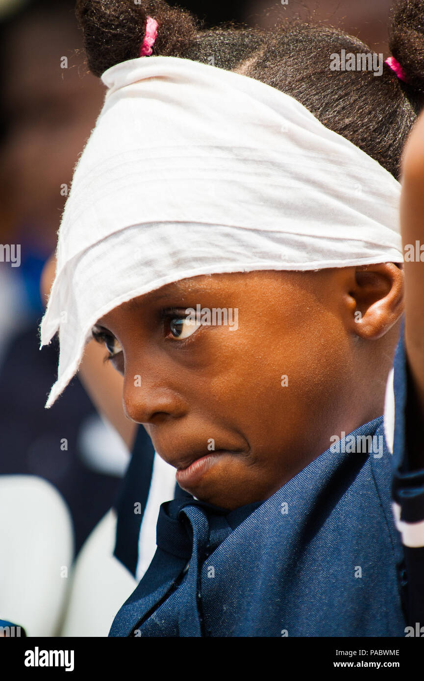 ACCRA, GHANA - MARCH 4, 2013: A student from one of the Ghanaian ...