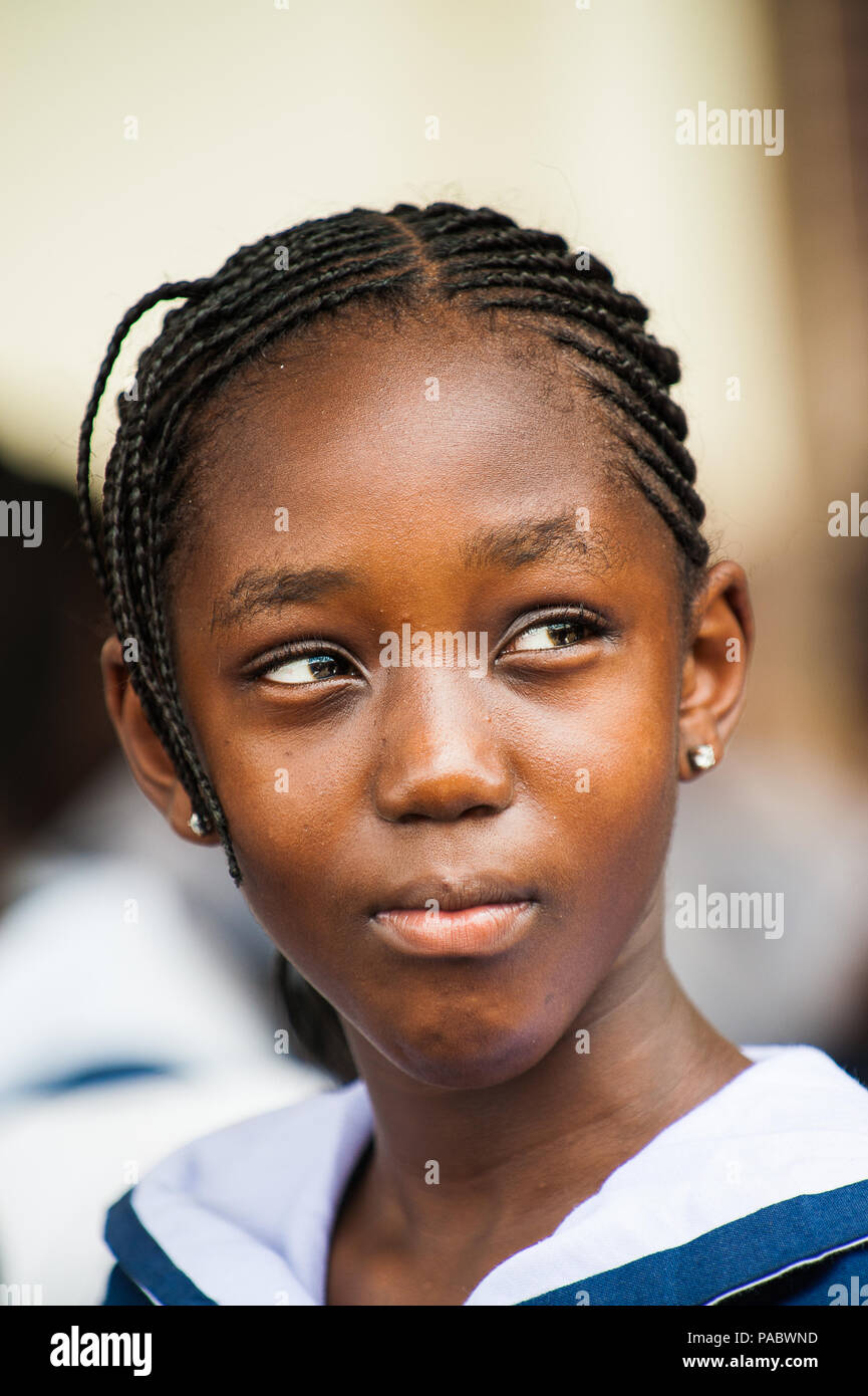ACCRA, GHANA - MARCH 4, 2013: Portrait of a student from one of the ...