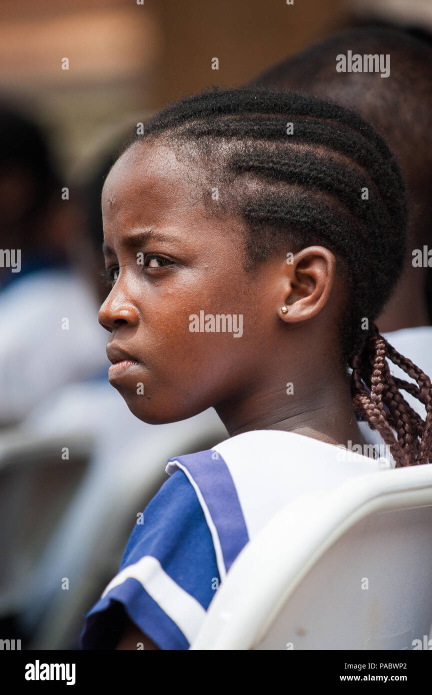 ACCRA, GHANA - MARCH 4, 2013: A student from one of the Ghanaian ...