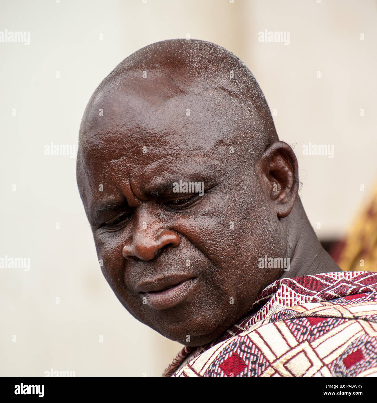 ACCRA, GHANA - MARCH 4, 2012: Unidentified Ghanaian man portrait in ...
