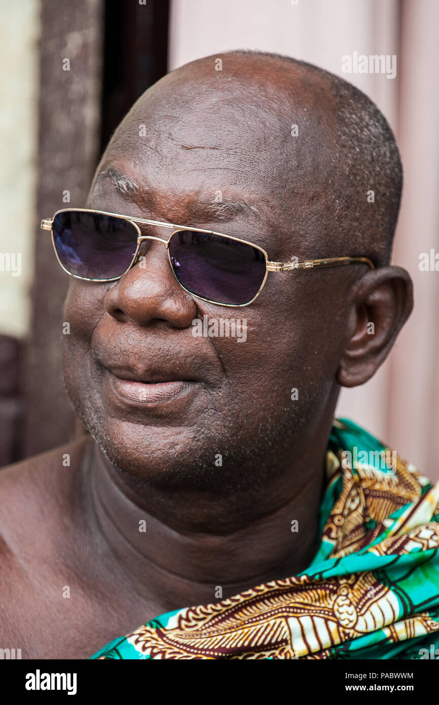 ACCRA, GHANA - MARCH 4, 2012: Unidentified Ghanaian man portrait in ...
