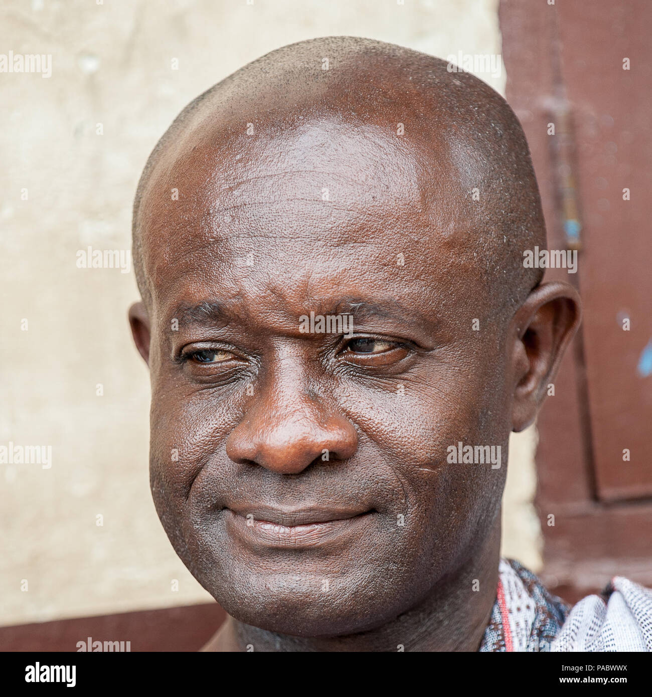 ACCRA, GHANA - MARCH 4, 2012: Unidentified Ghanaian man portrait in ...