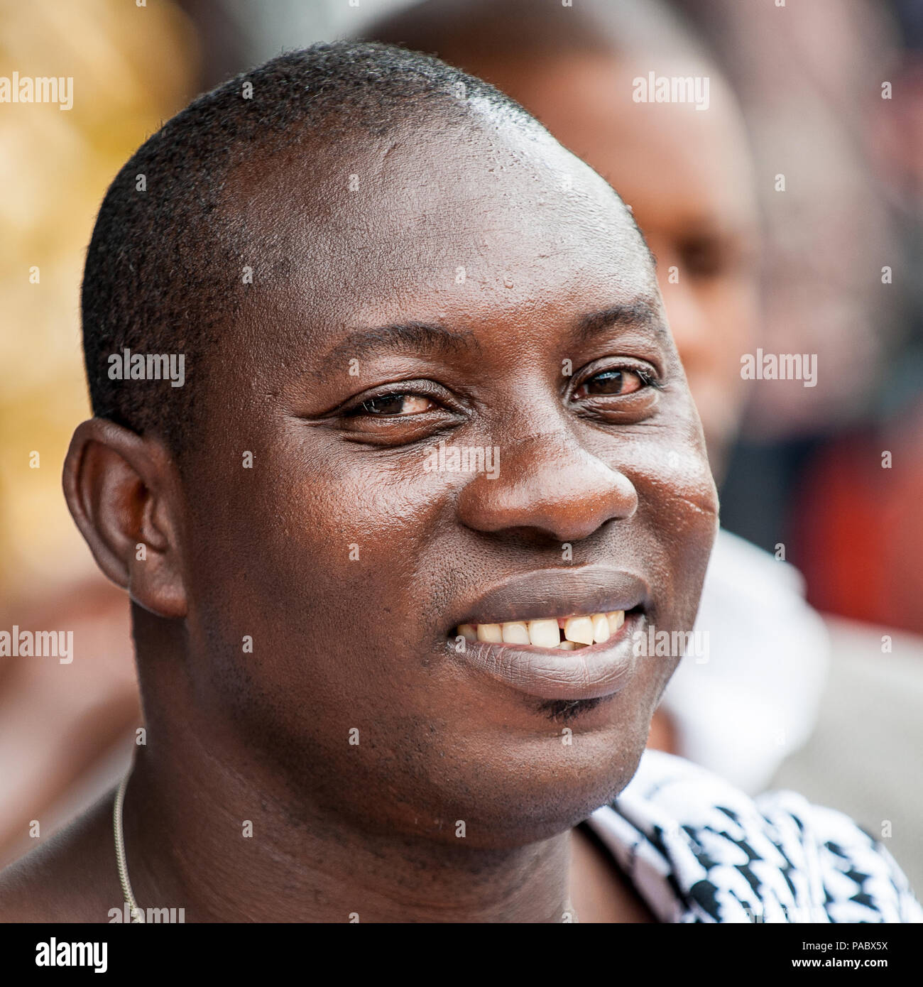 ACCRA, GHANA - MARCH 4, 2012: Unidentified Ghanaian man portrait in ...