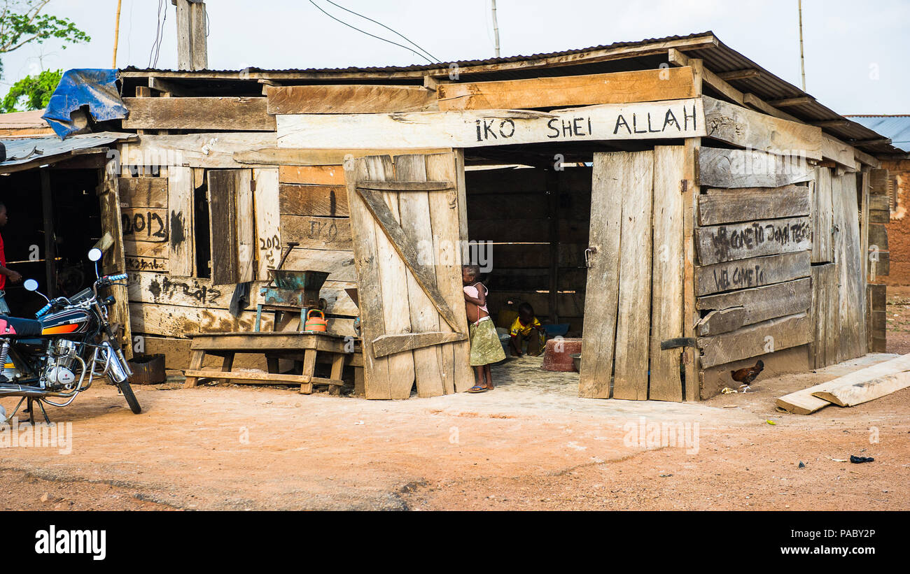 ACCRA, GHANA - MARCH 5, 2012: Unidentified Ghanaian people in the ...