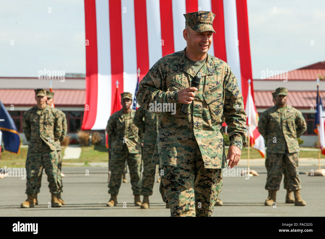 U.S. Marine Sgt. Maj. Douglas B. Schaefer, outgoing Sgt. Maj. of the ...