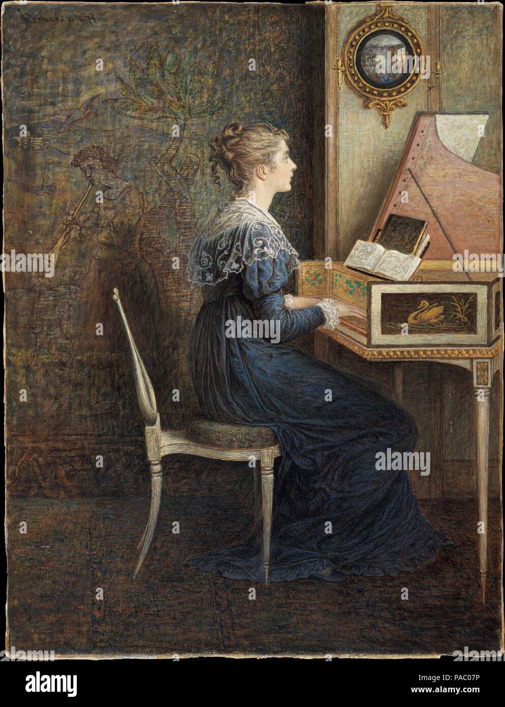 An Old Song. Artist: William John Hennessy (Irish, Thomastown, Kilkenny ...
