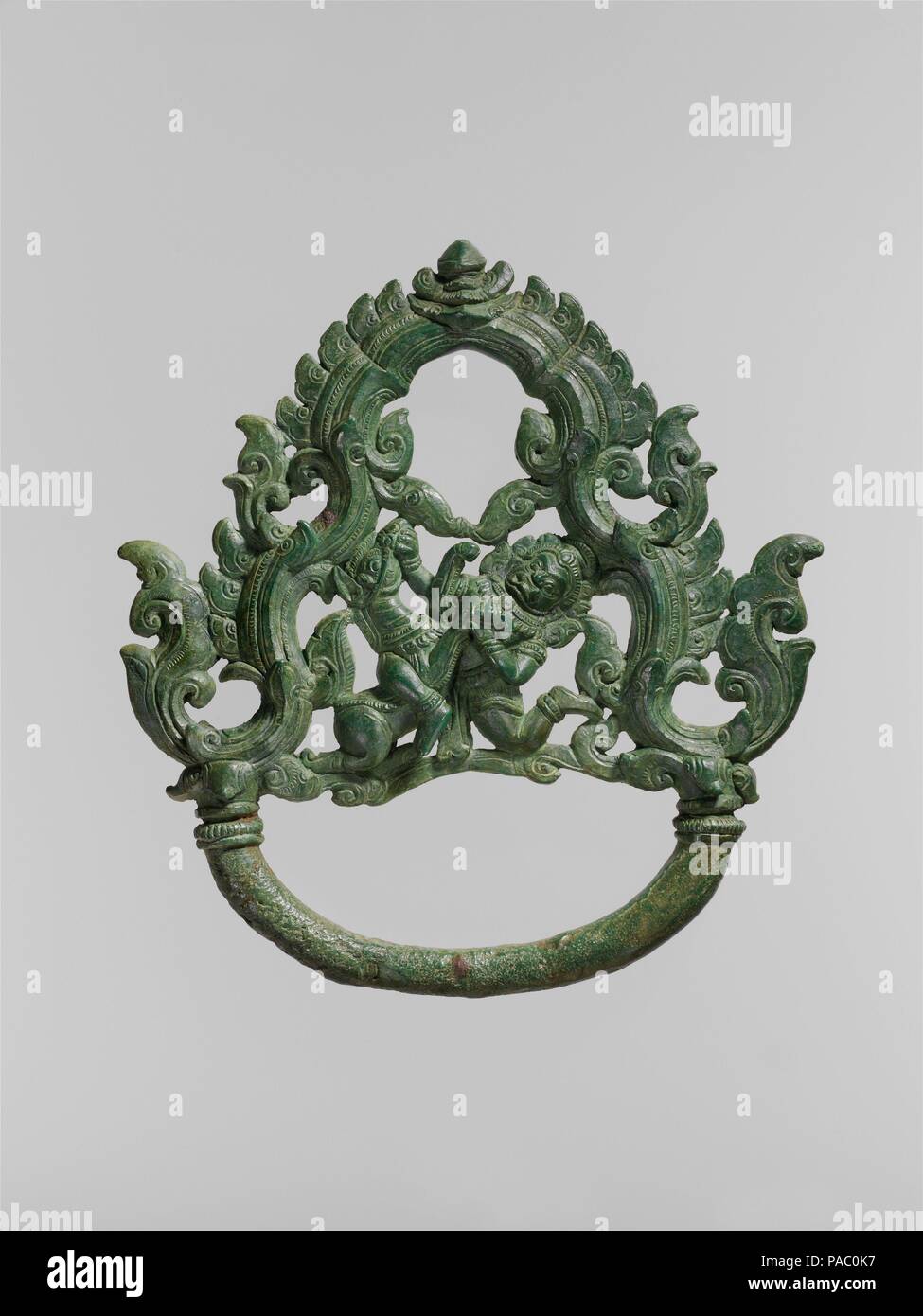 Palanquin Ring with Demon Battling a Horse. Culture: Cambodia or ...