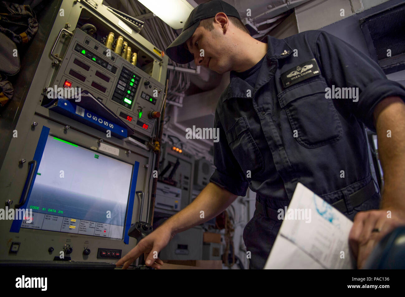 160303-N-YL073-009 ARABIAN GULF (March 3, 2016) Fire Controlman 2nd ...