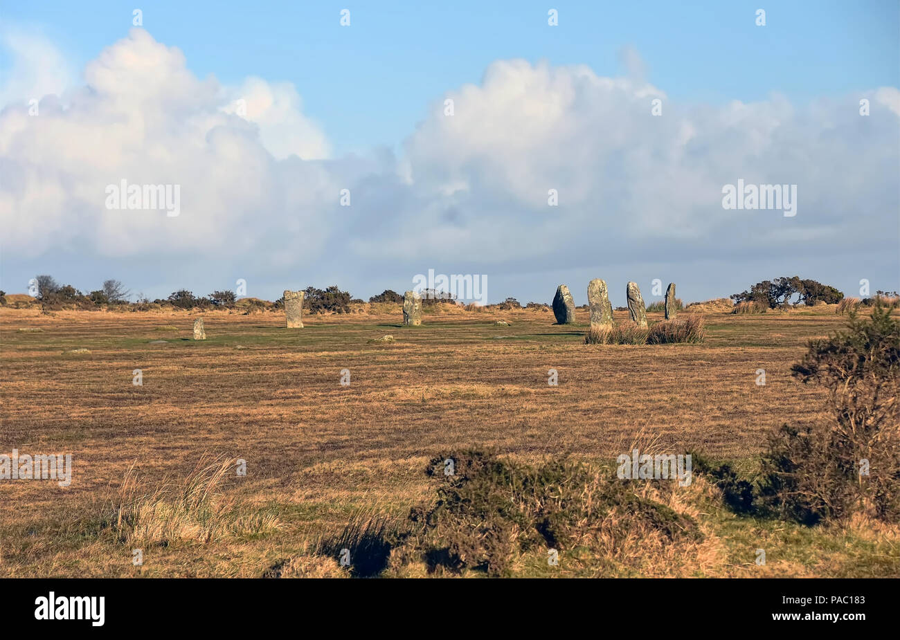 Cornwall Bronze Age Stone Circle Standing Stones Cornwall High ...