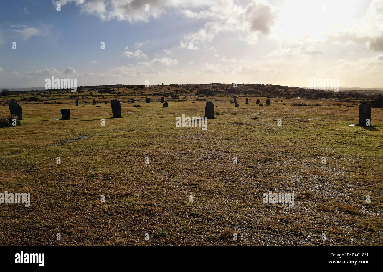 Cornwall Bronze Age Stone Circle Standing Stones Cornwall High ...