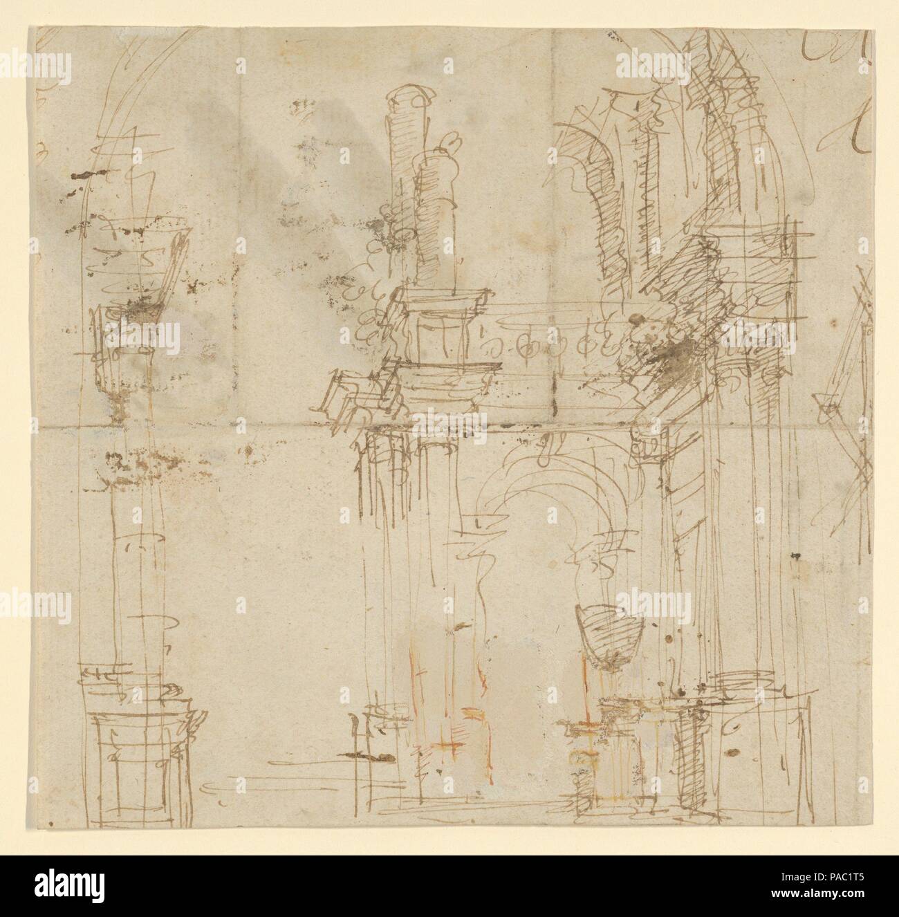 Architectural drawing of arches. Artist: Anonymous, Italian , 18th ...