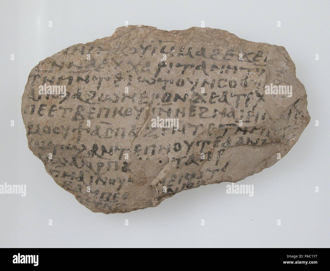 Ostrakon. Culture: Coptic. Dimensions: 5 11/16 x 3 3/4 in. (14.5 x 9.5 ...