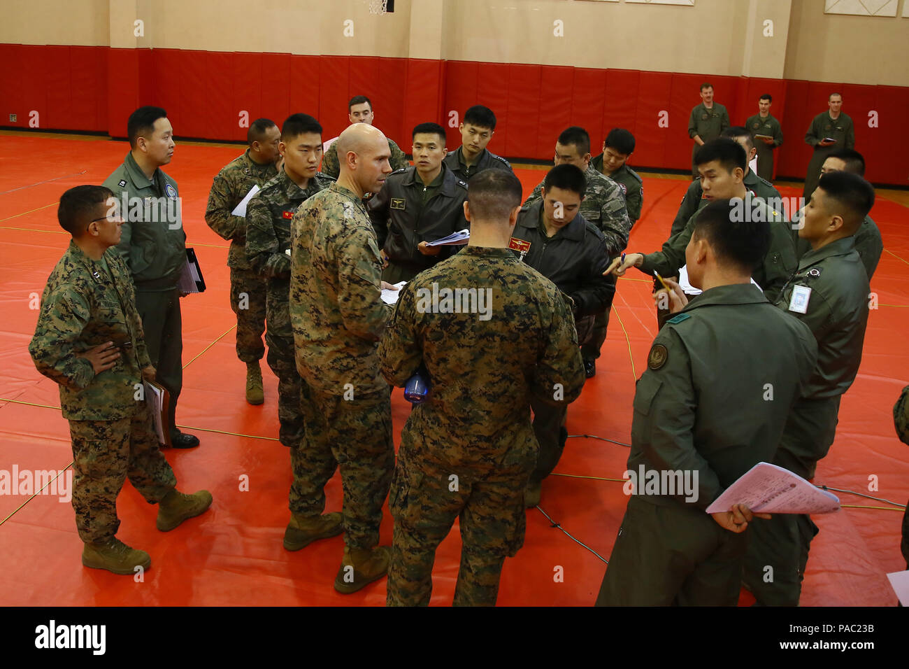 U.S. Marines, Sailors, Republic of Korea Marines, and Royal New Zealand Soldiers conduct a ...