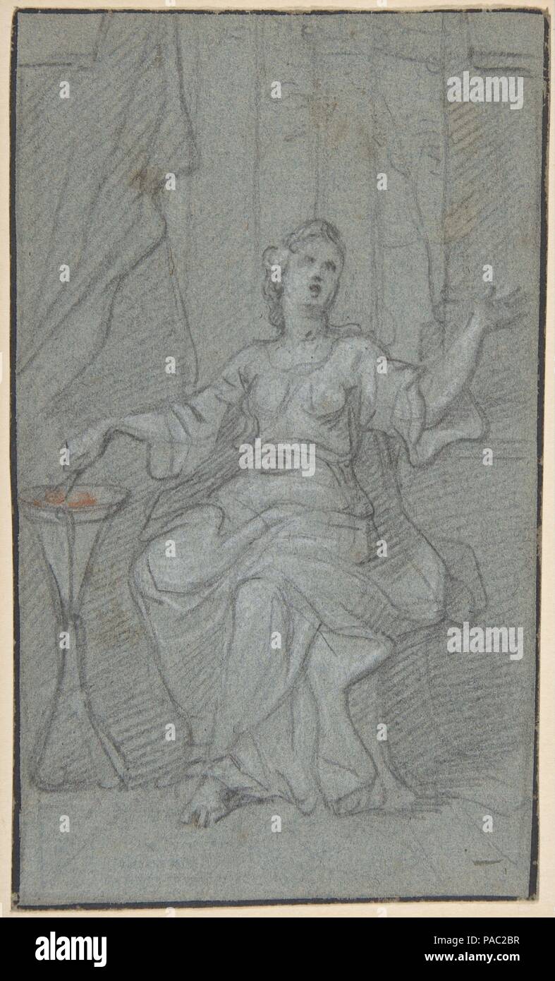 Woman Lighting a Sacrificial Fire. Artist: Attributed to Claude Guy ...