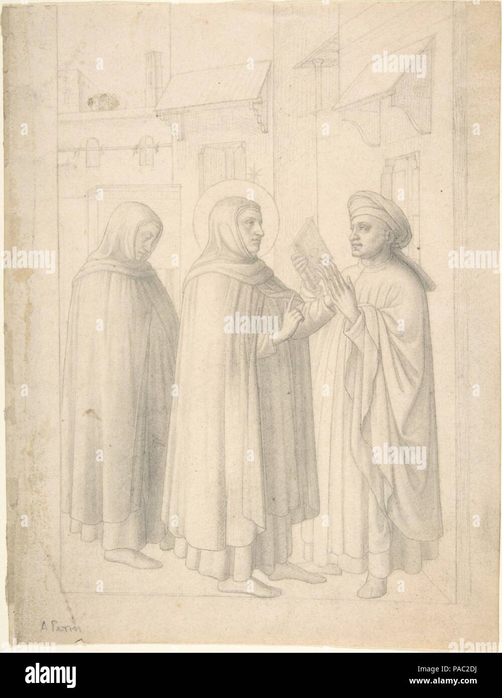 Scene with a Saint. Artist: Anonymous, Italian, 19th century ...