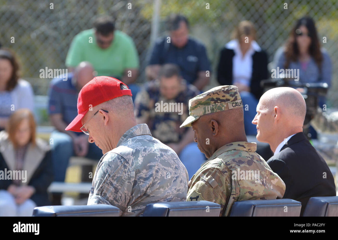 Airmen of the 202 RED HORSE Squadron bid farewell during a deployment ...
