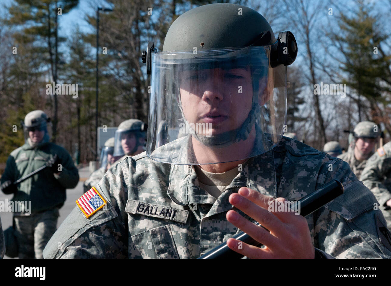 Specialist Timothy Gallant, a military policeman with the 211th ...