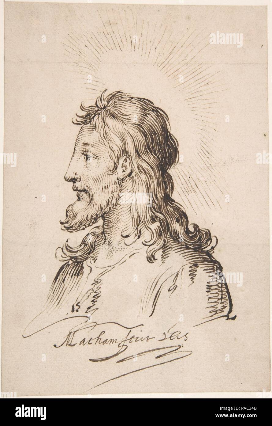 Head of Christ. Artist: Jacob Matham (Netherlandish, Haarlem 1571-1631 ...