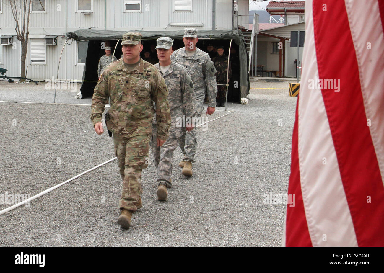(Front to back) Lt. Col. Thomas Ehrhart, commander, 1st Battalion, 41st ...