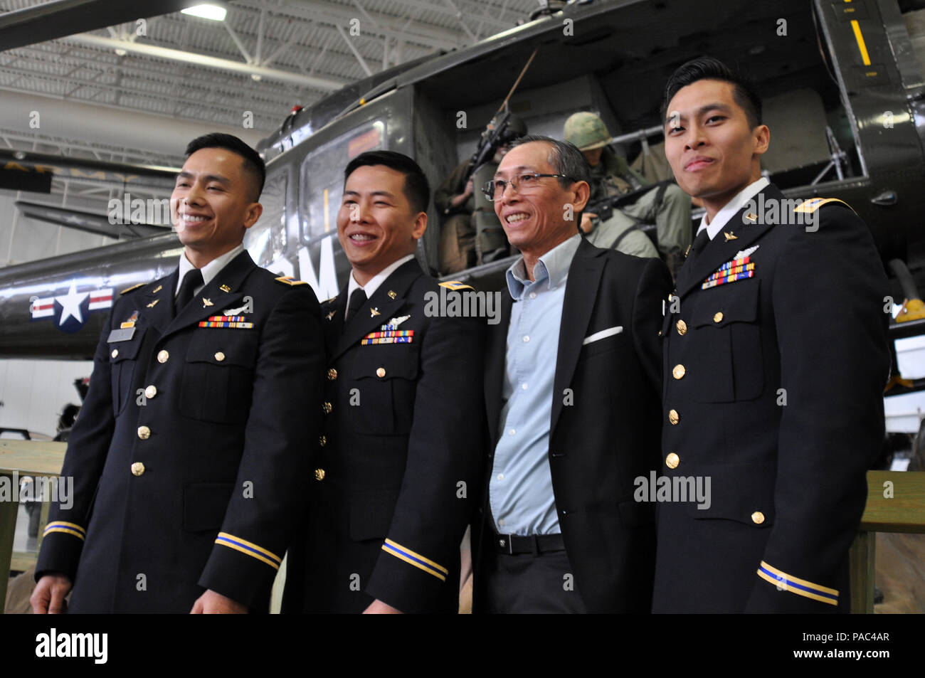 New Jersey Army National Guard Warrant Officers Alvin Bui, left, Daniel ...