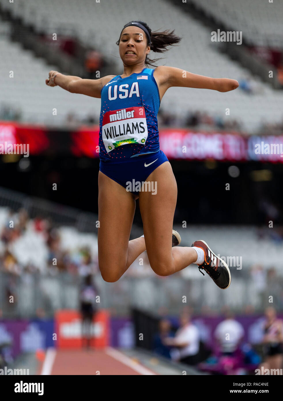 USA's Taleah Williams in action during the T44/47/64 Long Jump Women ...