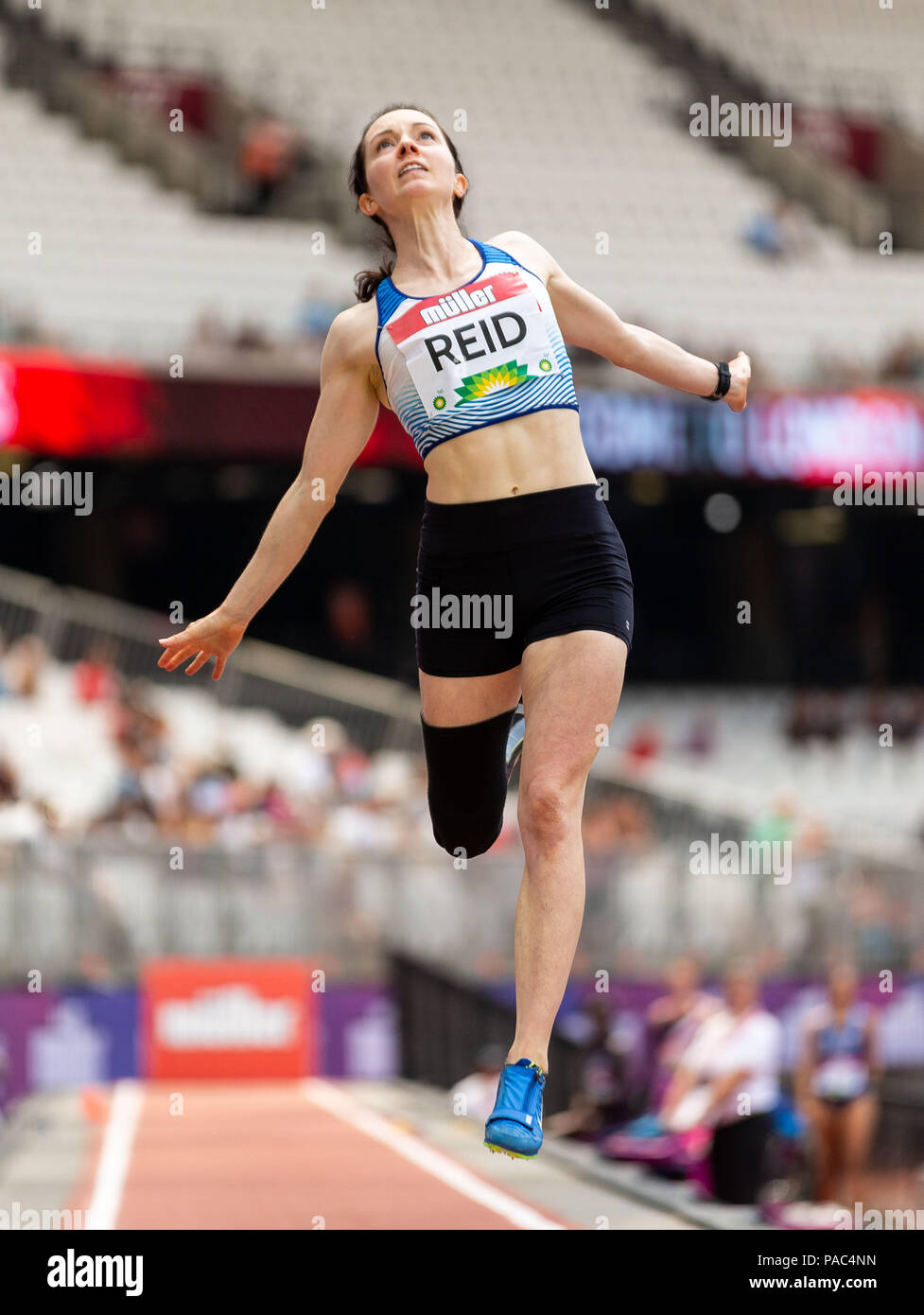Great Britain's Stef Reid in action during the T44/47/64 Long Jump ...