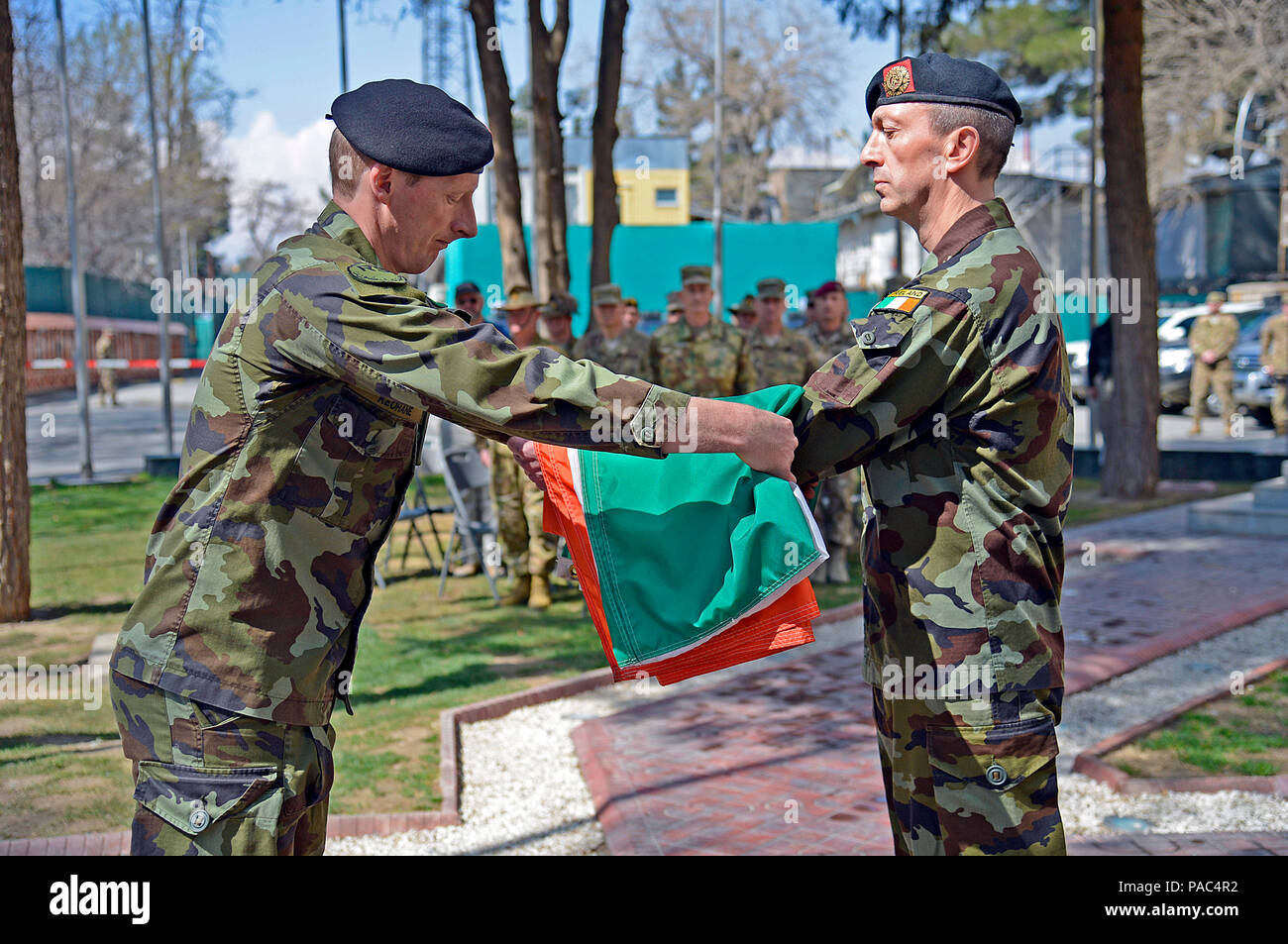 Ireland marks its end of mission at a flag-lowering ceremony on Sunday ...