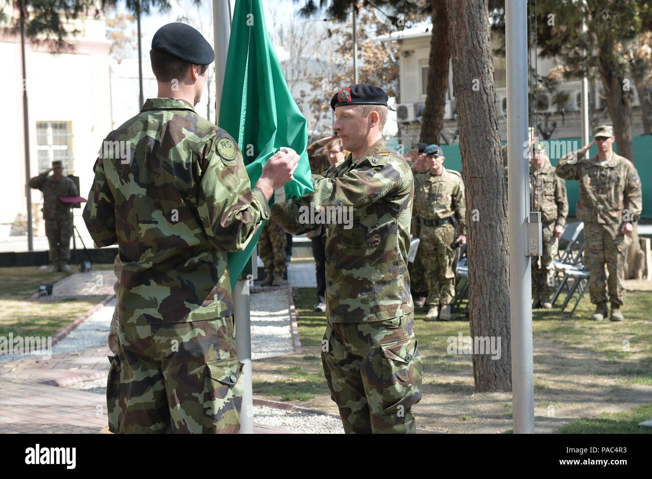 Ireland marks its end of mission at a flag-lowering ceremony on Sunday ...