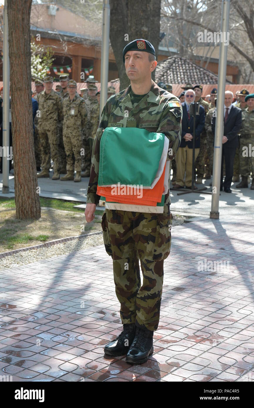 Ireland marks its end of mission at a flag-lowering ceremony on Sunday ...