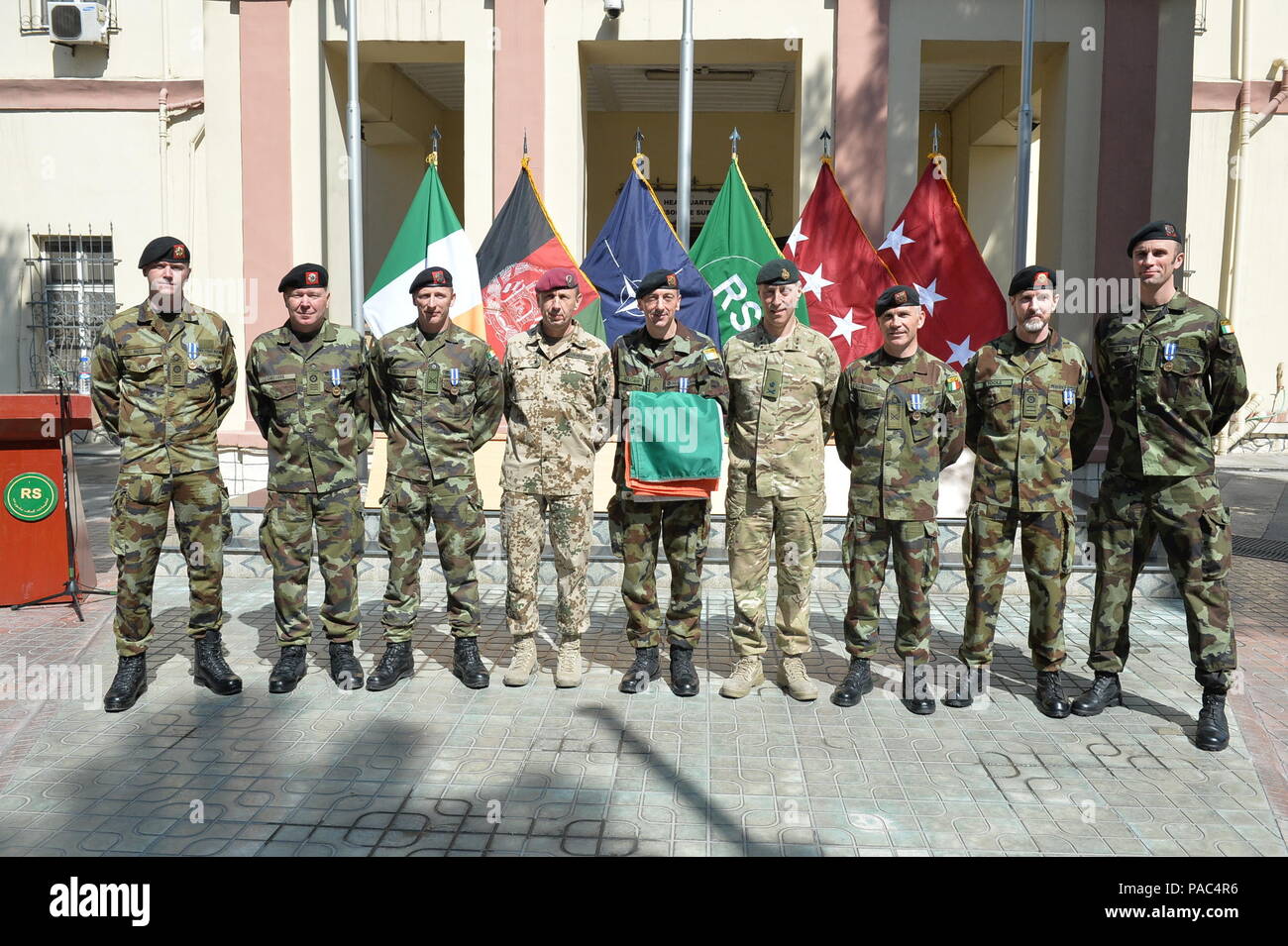 Ireland marks its end of mission at a flag-lowering ceremony on Sunday ...