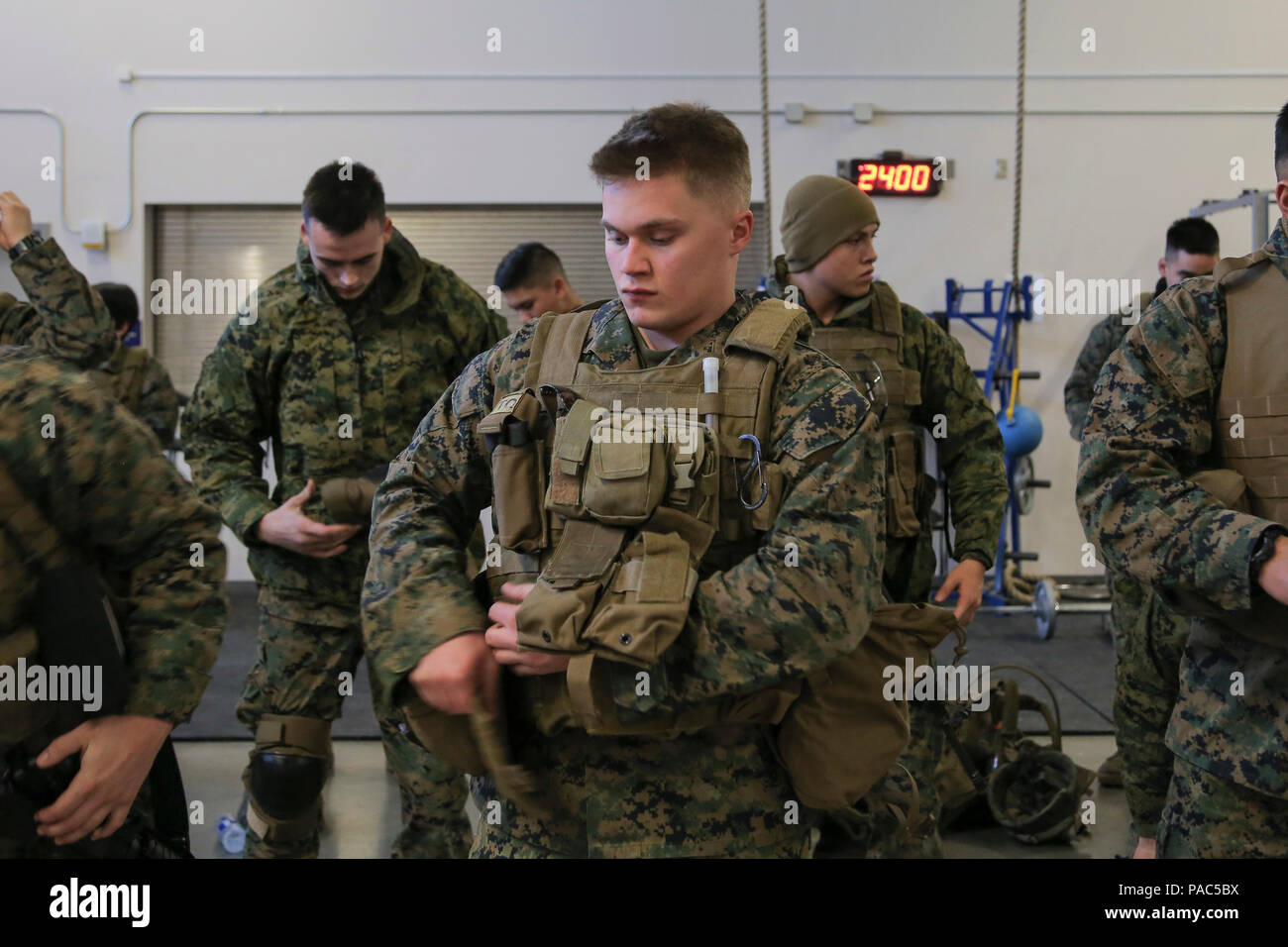 U.S. Marines assigned to Detachment Military Police Company D, 4th Law ...