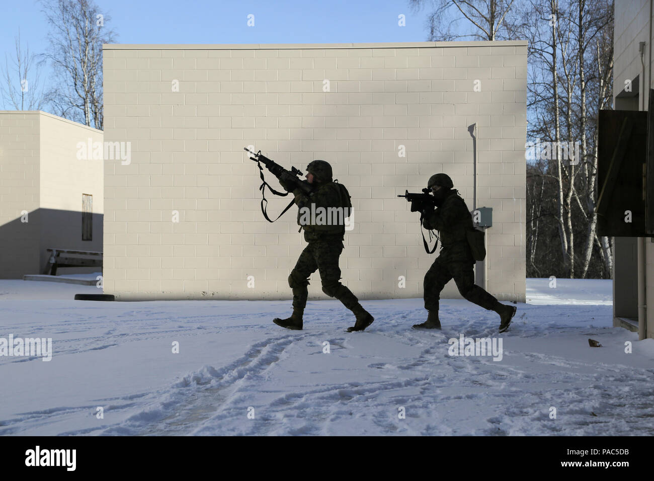 U.S. Marines assigned to Detachment Military Police Company D, 4th Law ...