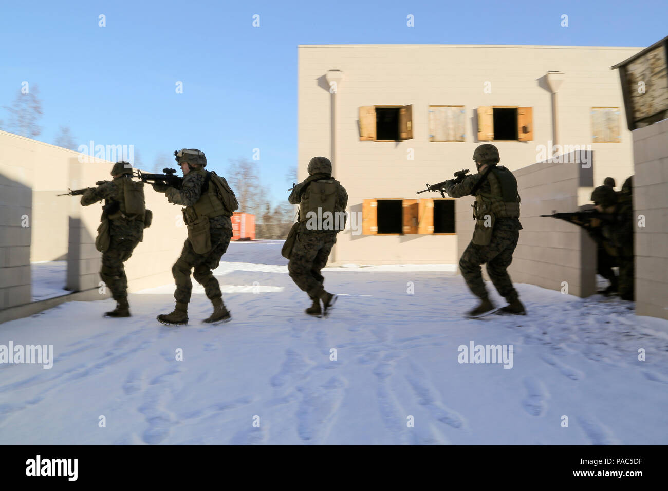 U.S. Marines assigned to Detachment Military Police Company D, 4th Law ...