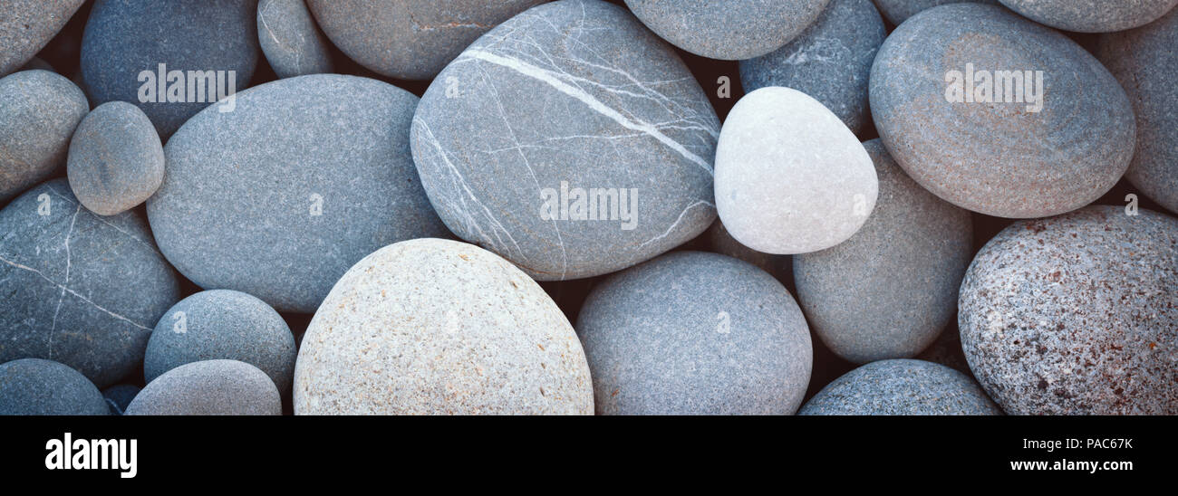 Web banner abstract smooth round pebbles sea texture background Stock ...