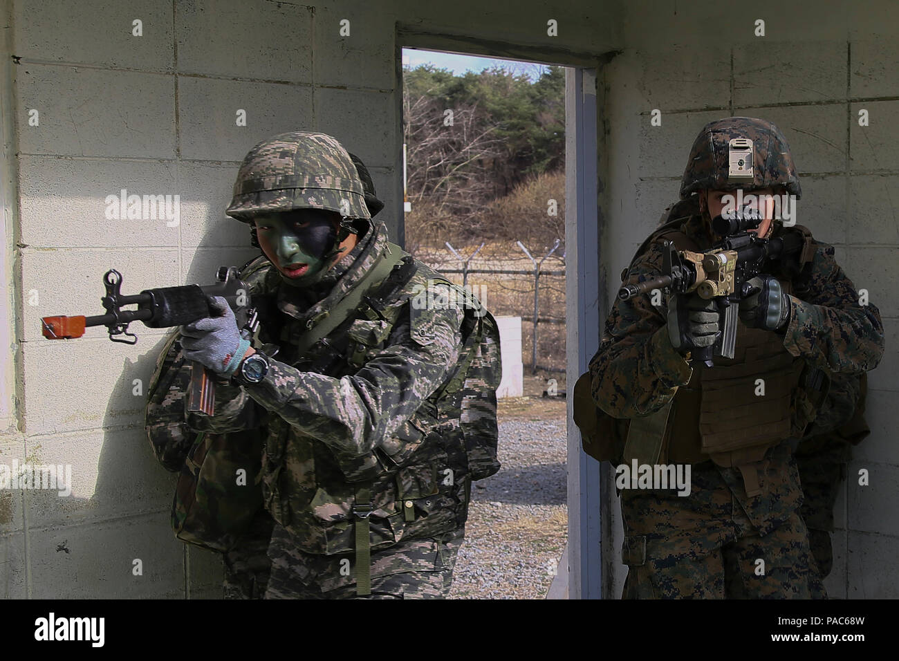 U.S. Marine Corps Lance Cpl. Jordan Moe, infantry, with Weapons Company ...