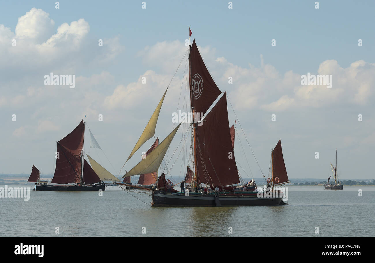 The 2018 Thames Barge race run by the association of Bargeman. The race ...