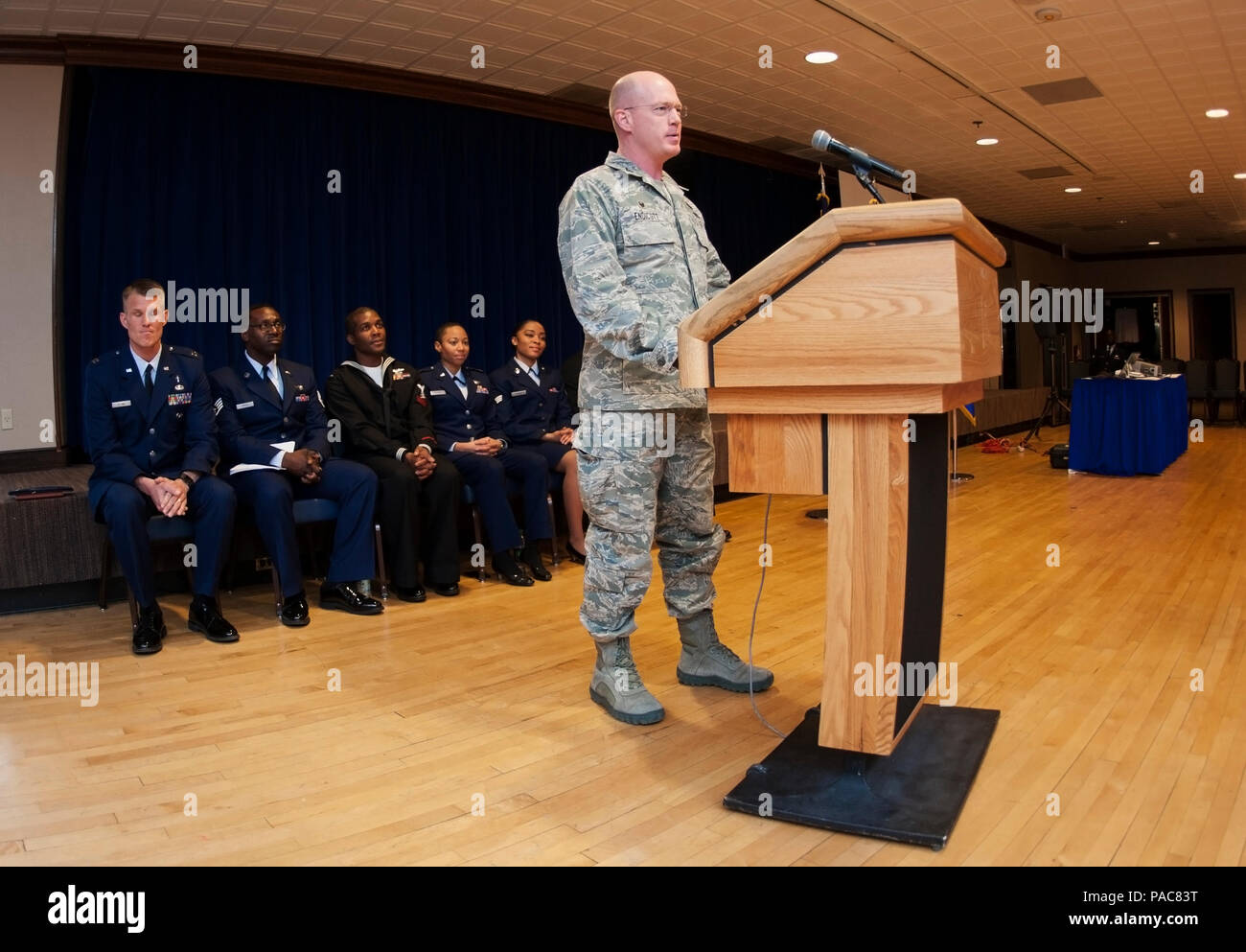 Col. Troy L. Endicott, 21st Operations Group commander, offers closing ...