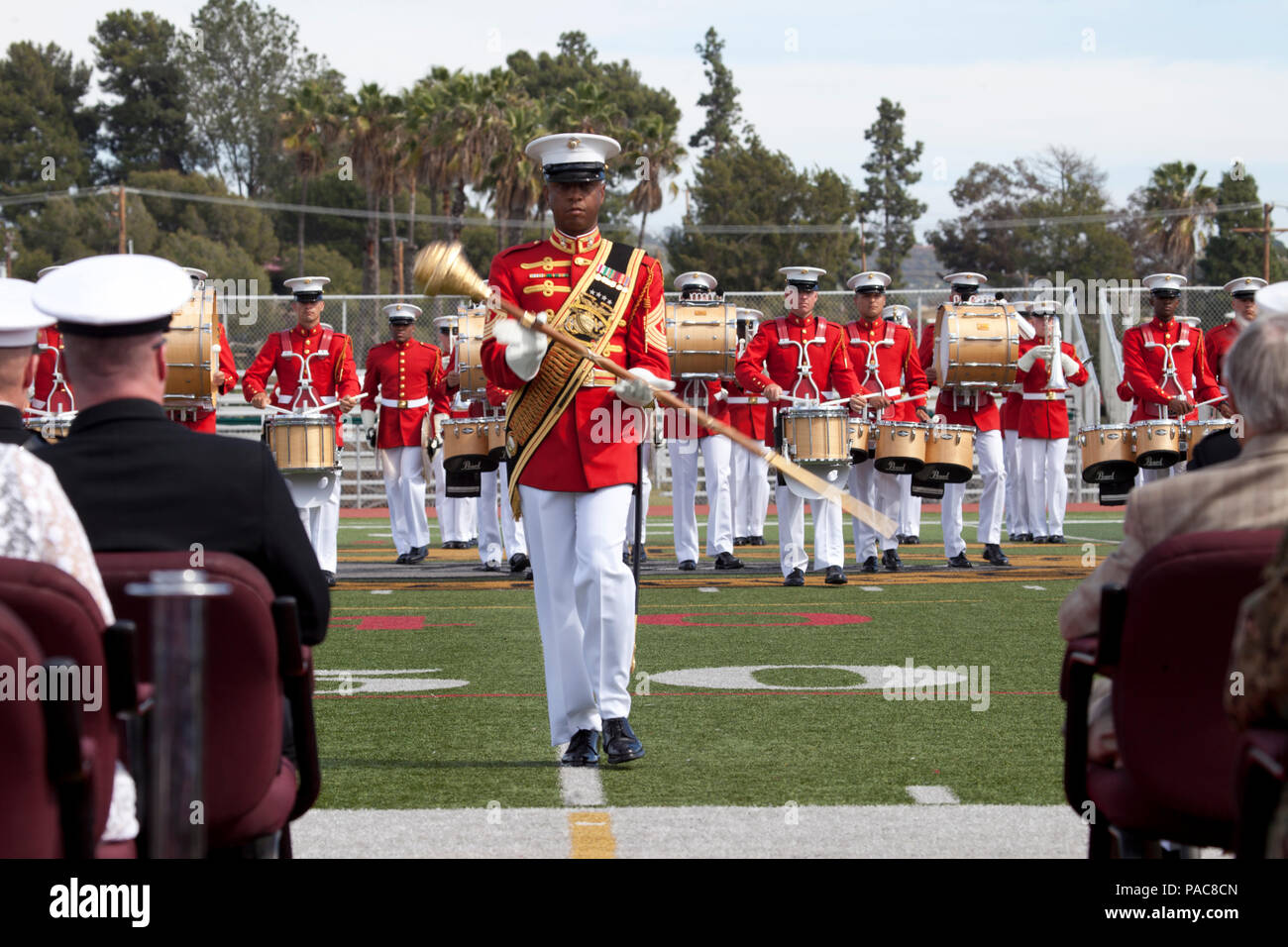U.S. Marine Corps Master Gunnery Sgt. Kevin Buckles Drum Major with the ...