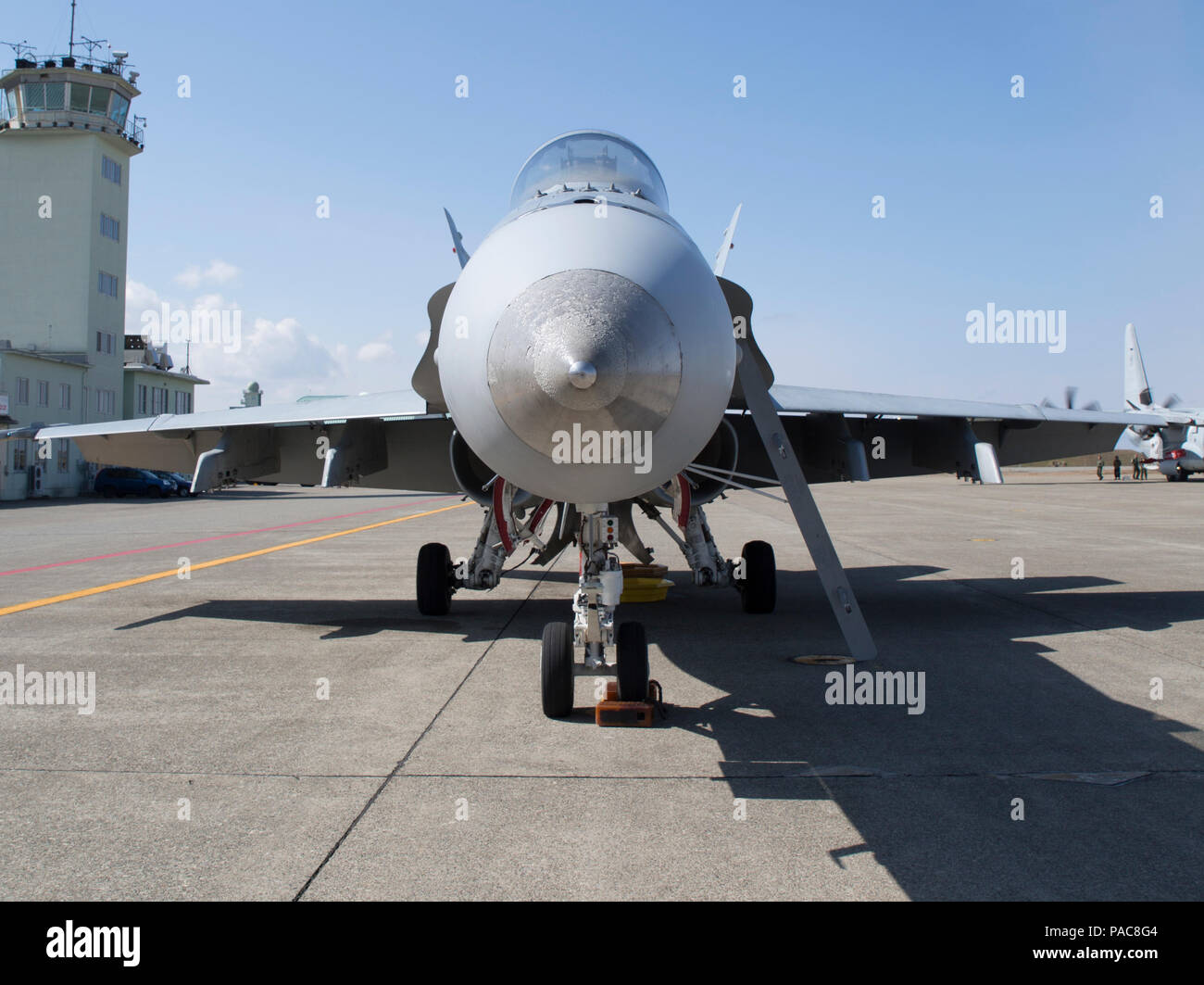 An FA-18A++ Hornet with Marine Fighter Attack Squadron(VMFA) 314 ...