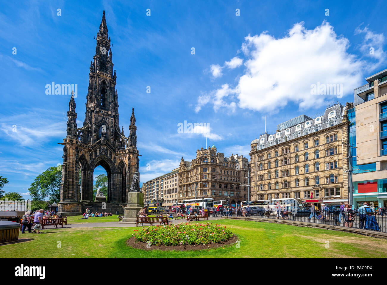Scott Monument that commemorate to Walter Scott Stock Photo - Alamy