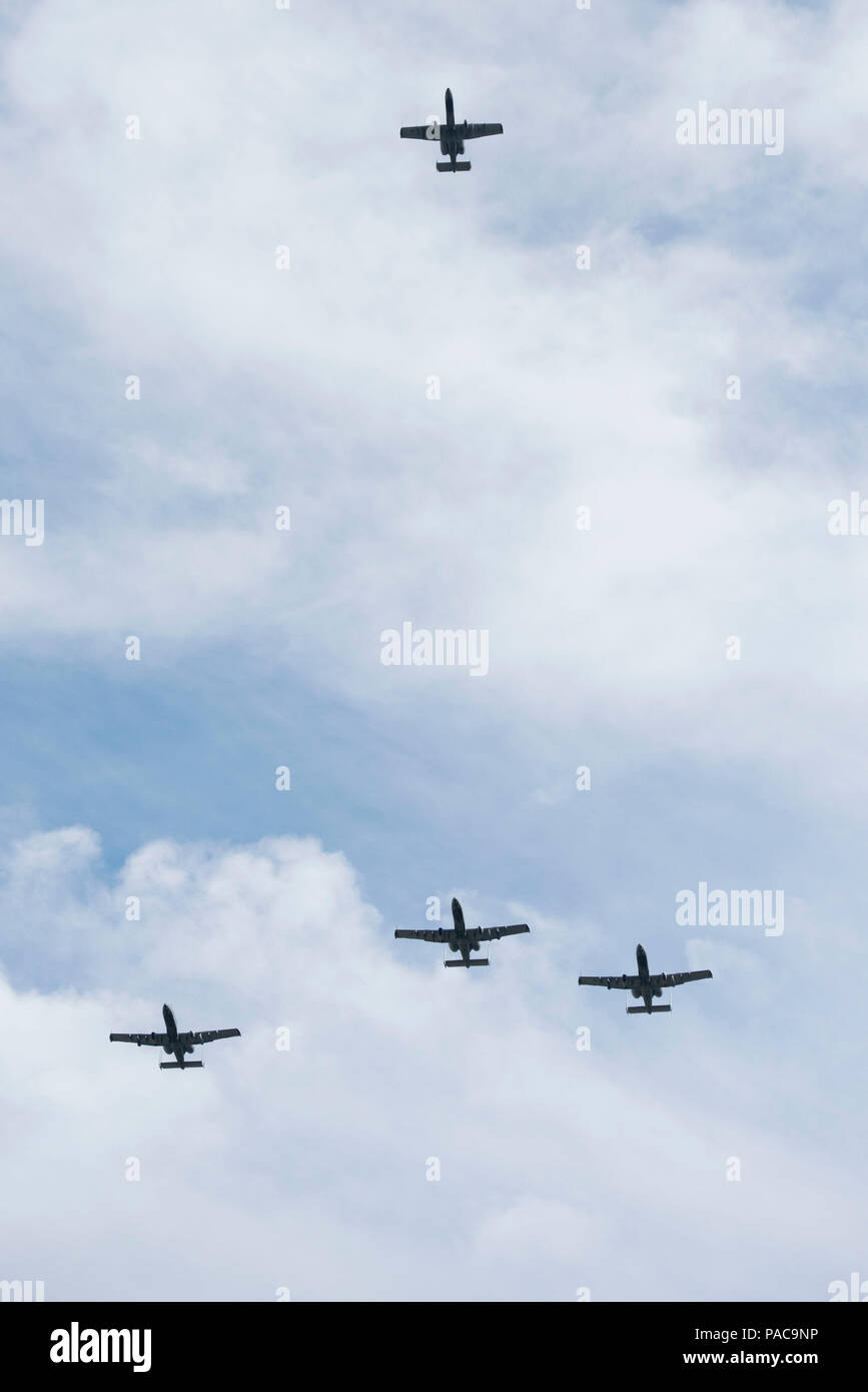 A-10 Thunderbolt II, also known as the Warthog, perform a Missing Man ...