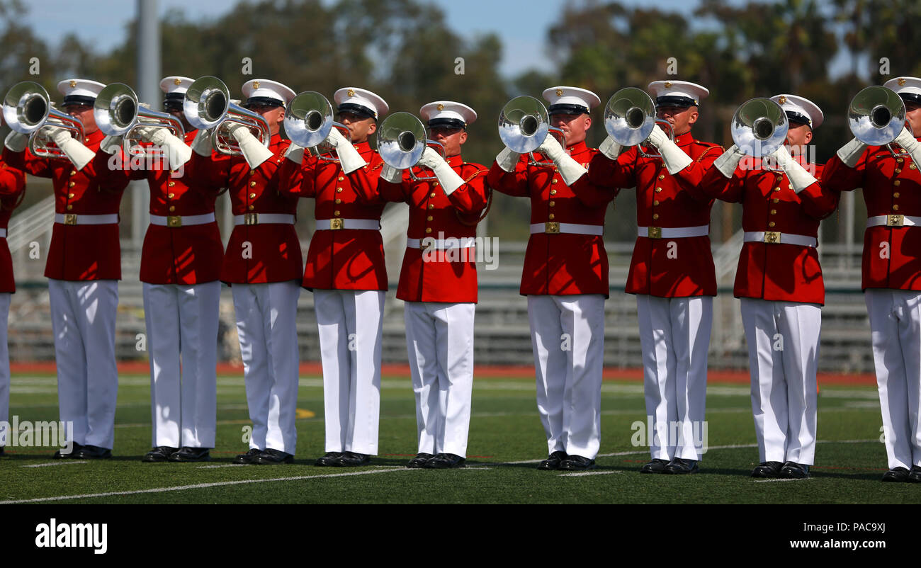 The Marine Corps Battle Color Detachment performed in the 2016 Battle ...