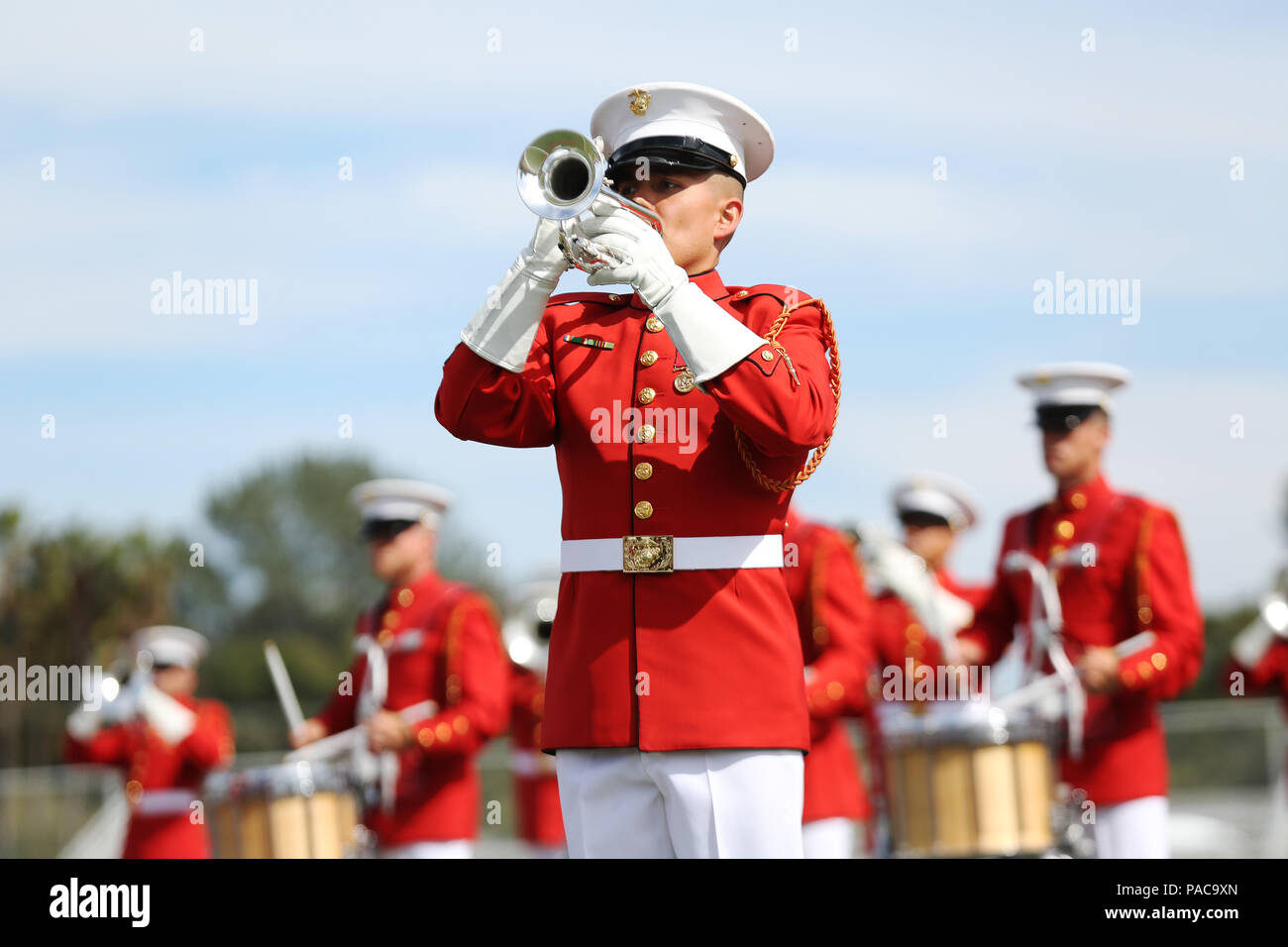 The Marine Corps Battle Color Detachment performed in the 2016 Battle ...
