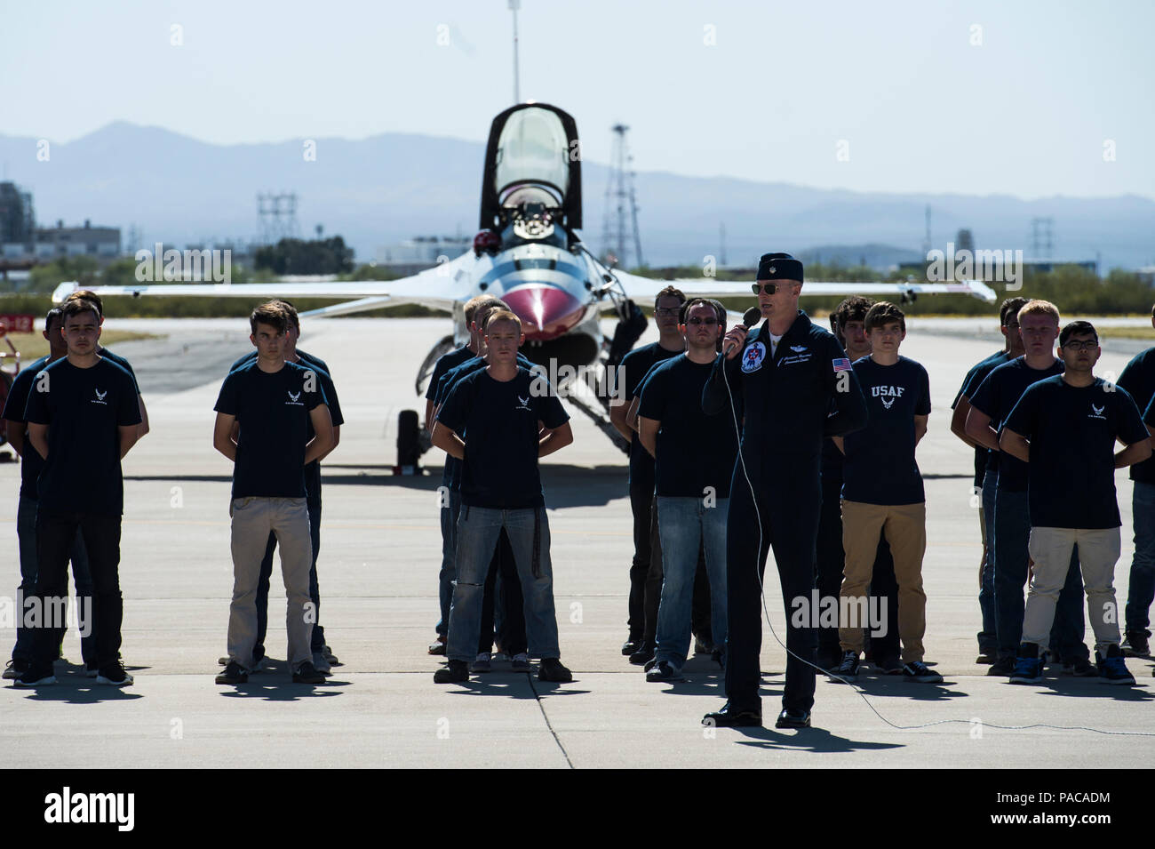 Lt. Col. Christopher Hammond speaks addresses the crowd before ...