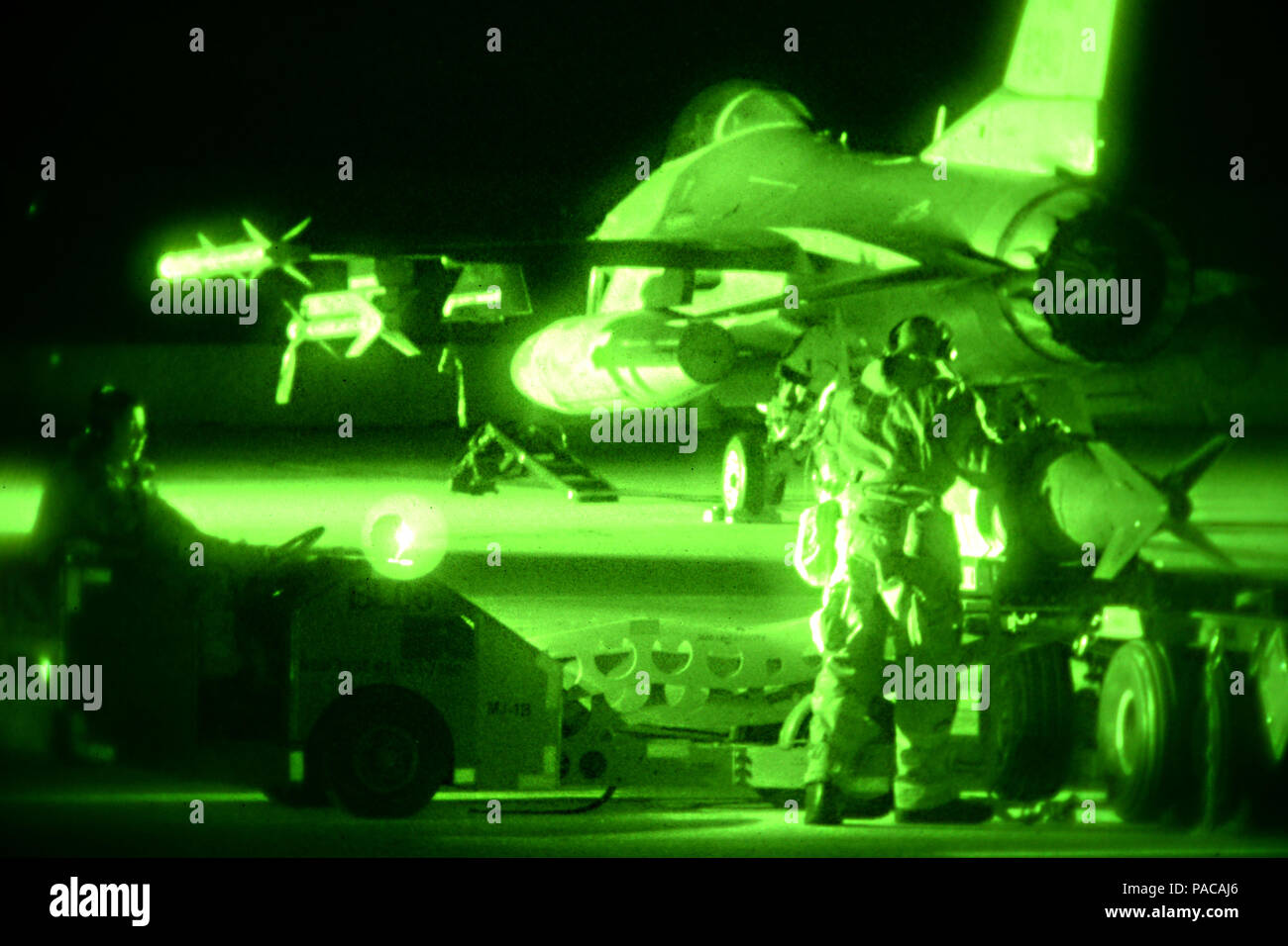 Airmen from the 177th Fighter Wing's Maintenance Squadron conduct night ...