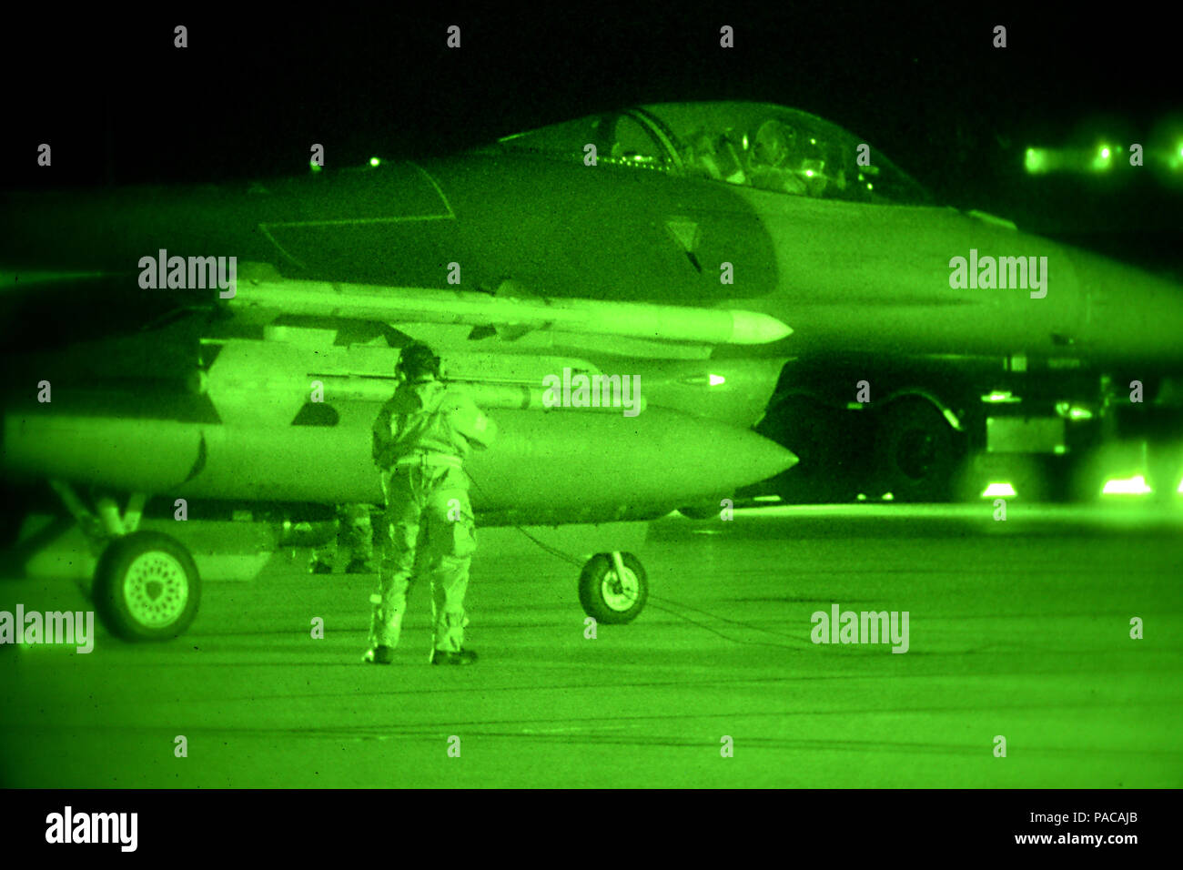 Airmen from the 177th Fighter Wing's Maintenance Squadron conduct night ...