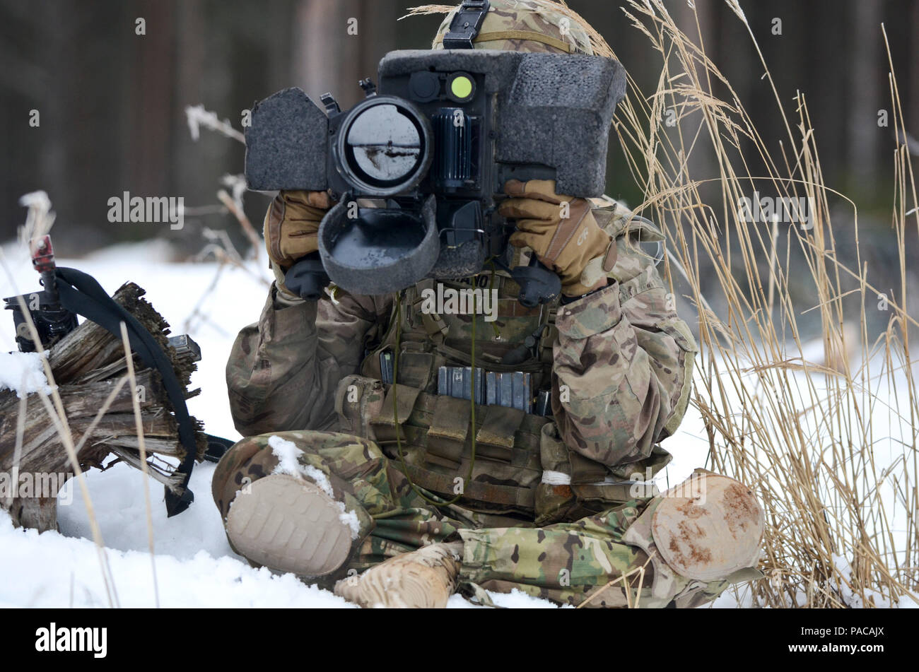 Pfc. Rene Anguiano, an Iron Troop infantryman with 3rd Squadron, 2nd ...